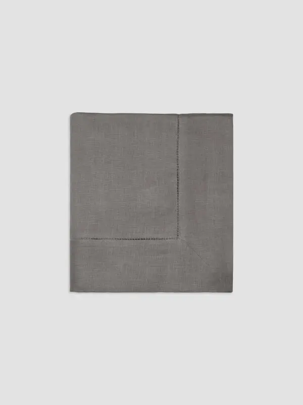 SFERRA Festival Round Linen Tablecloth - Grey