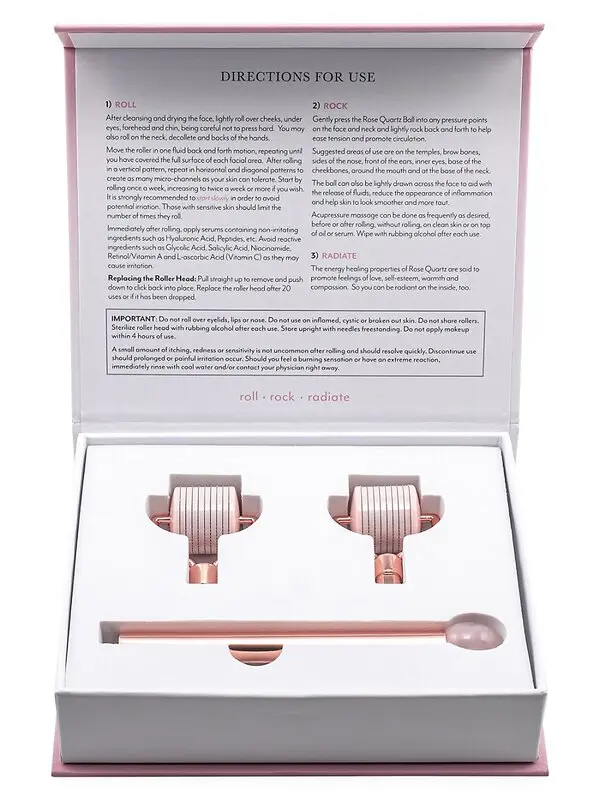 JENNY PATINKIN Rose On Rose 3-piece Derma Roller Set