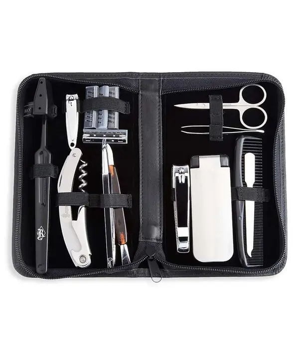 ROYCE NEW YORK Travel Grooming Necessities Kit - Tan