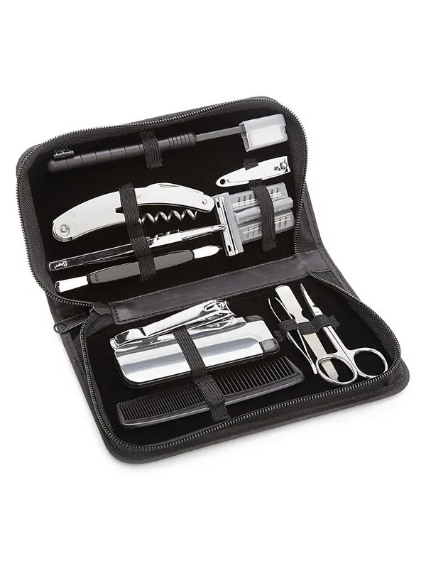 ROYCE NEW YORK Travel Grooming Necessities Kit - Tan