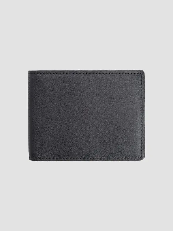 ROYCE NEW YORK Rfid-blocking Slim Bi-fold Leather Wallet - Black