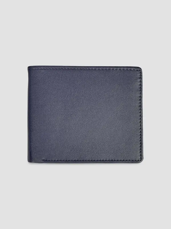 ROYCE NEW YORK Rfid-blocking Slim Bi-fold Leather Wallet - Blue