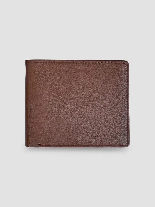 ROYCE NEW YORK Rfid-blocking Slim Bi-fold Leather Wallet - Brown