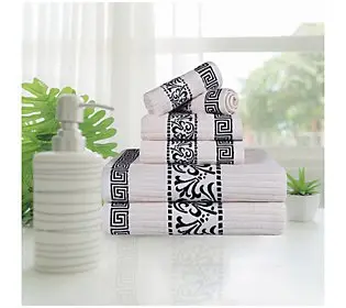 SUPERIOR Cotton 6-piece Athens Embroidered Abso Rbent Towel Se - One-color