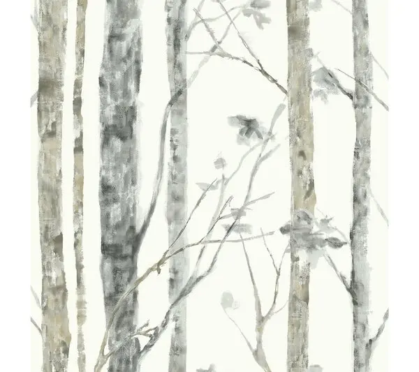 ROOMMATES Birch Trees-white/brown Wall Decals - One-color