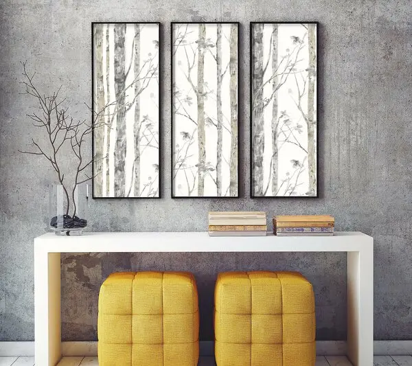 ROOMMATES Birch Trees-white/brown Wall Decals
