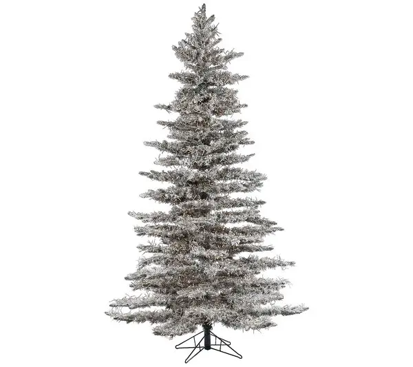 GERSON INTERNATIONAL 7.5ft. Pre-lit Flocked Wyoming Snow Pine Ger Son Co - One-color