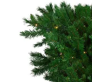 NORTHLIGHT Sugar Pine Faux Upside Down Tree C Lear Led Lights