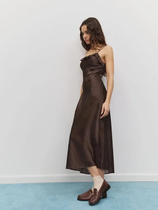 REFORMATION Aribella Silk Slip Dress