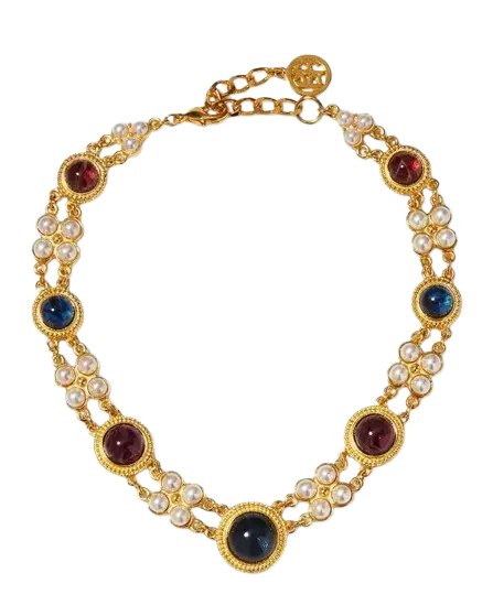 BEN-AMUN Byzantine Bezel Necklace - Gold