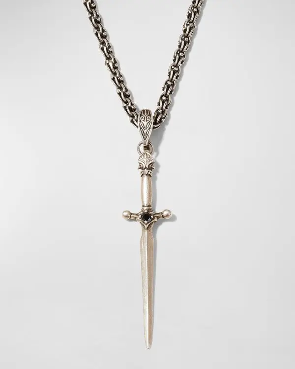 John Varvatos Dagger Pendant Necklace - Silver