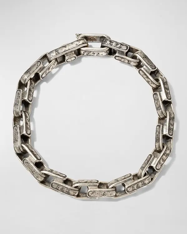 John Varvatos Distressed Chain Link Bracelet - Silver