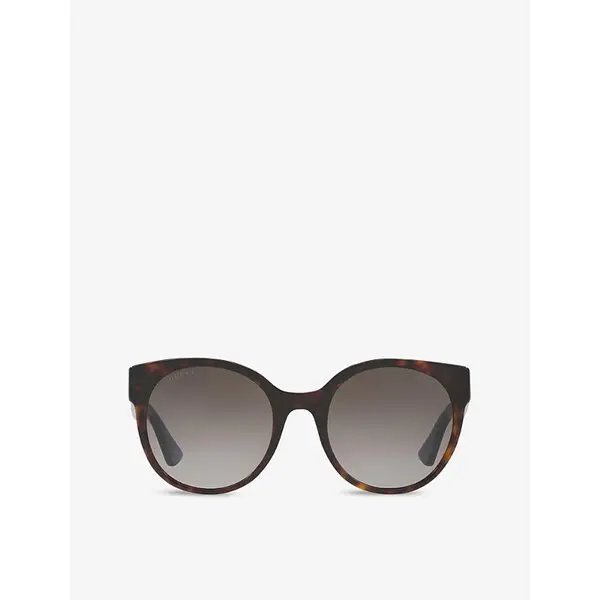 Gucci Round-frame Acetate Sunglasses - Brown