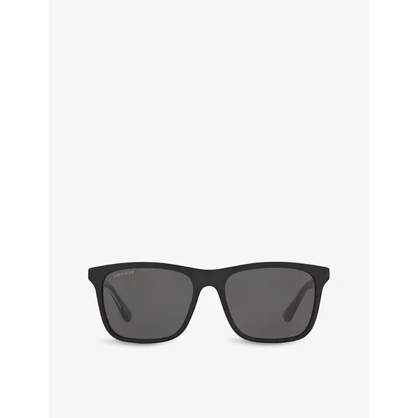 Gucci Gc001659 Rectangle-frame Sunglasses - Black