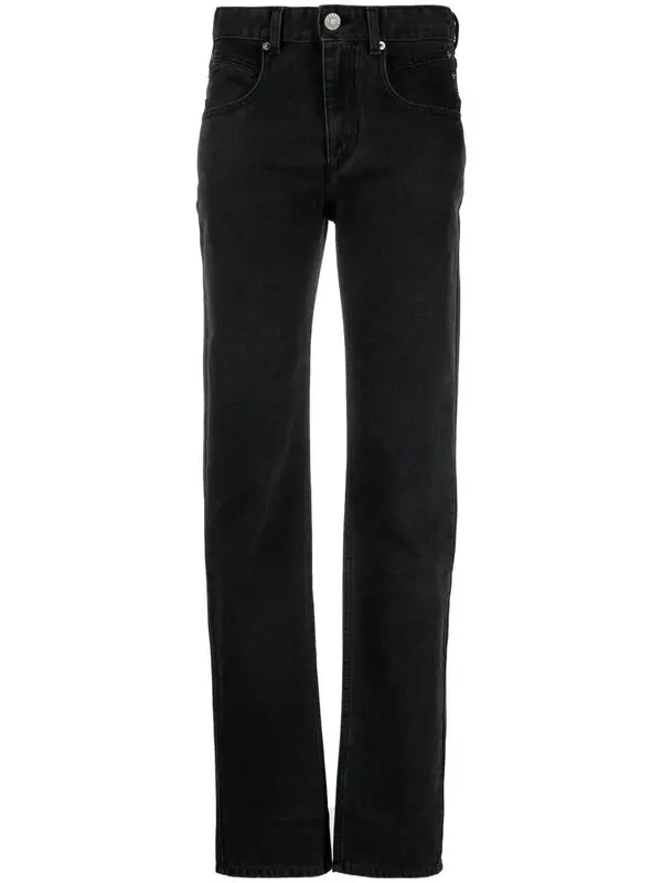 MARANT ETOILE Vendelia Straight-leg Jeans - Black