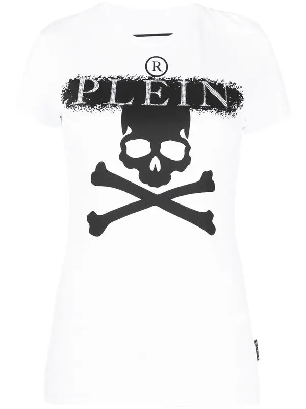 Philipp Plein Skull-print Cotton T-shirt - White