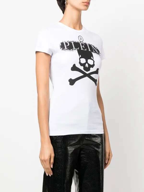 Philipp Plein Skull-print Cotton T-shirt - White