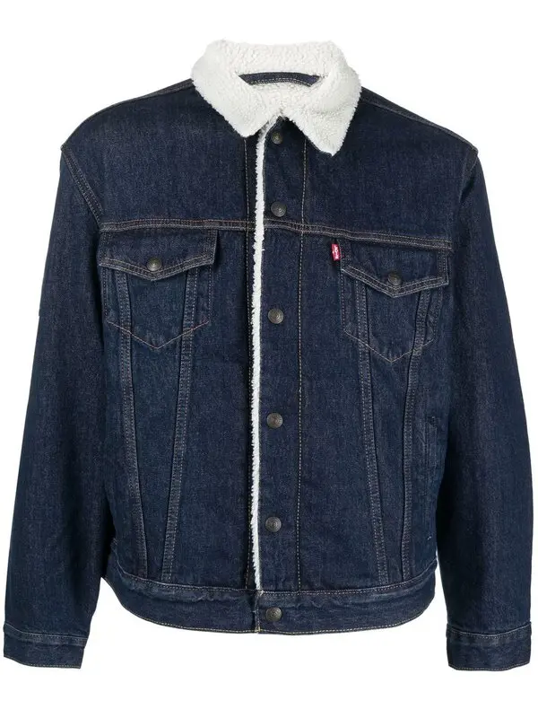 LEVI'S Shearling-lined Denim Jacket - Blue