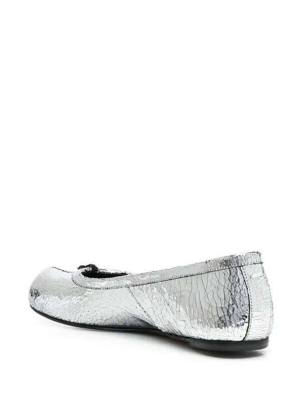 MAISON MARGIELA Tabi Mirror-effect Ballerina Shoes - Silver