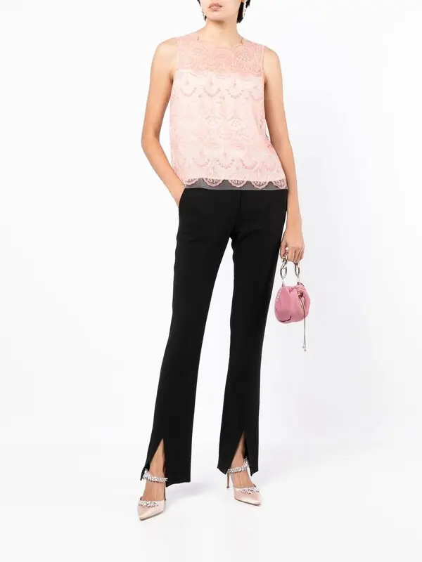 Shiatzy Chen Lace-overlay Sleeveless Blouse