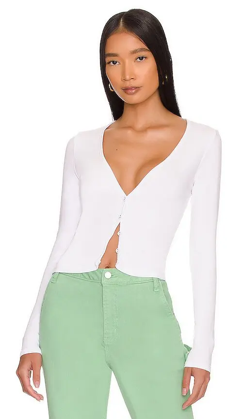 Lamade Sweet V Cardigan - White