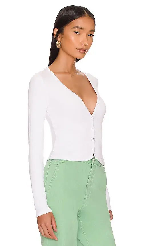 Lamade Sweet V Cardigan - White