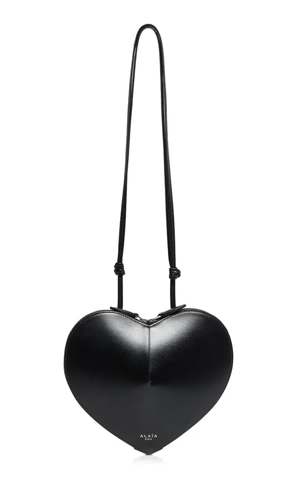 Alaïa Le Coeur Leather Crossbody Bag - Black