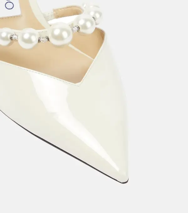 JIMMY CHOO Aurelie 65 Patent Leather Pumps - White