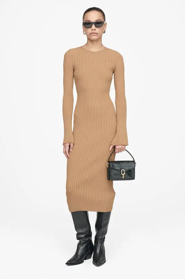 ANINE BING Sia Dress - Camel