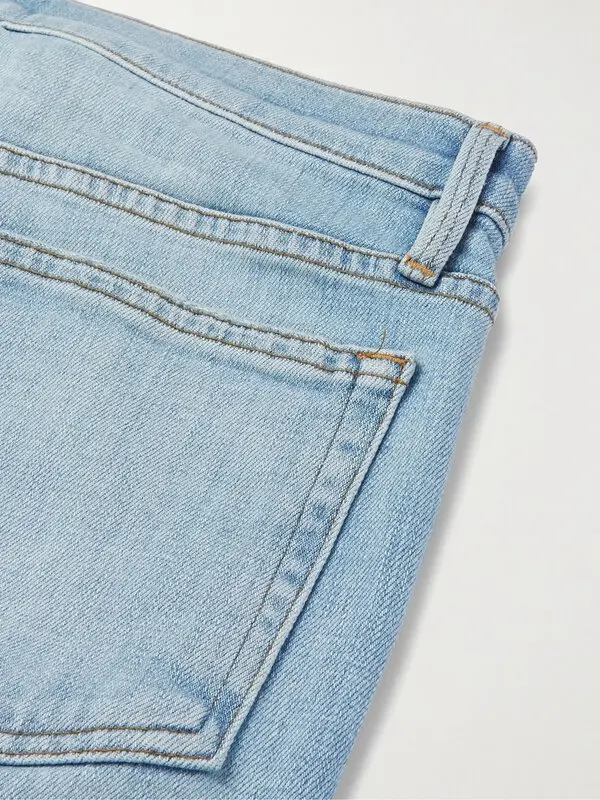 FRAME L'homme Slim-fit Stretch-denim Jeans - Blue