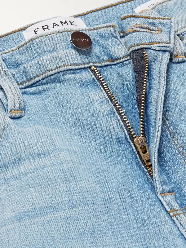 FRAME L'homme Slim-fit Stretch-denim Jeans - Blue
