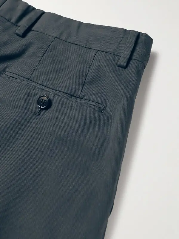 Zegna Tapered Stretch-cotton Trousers - Gray