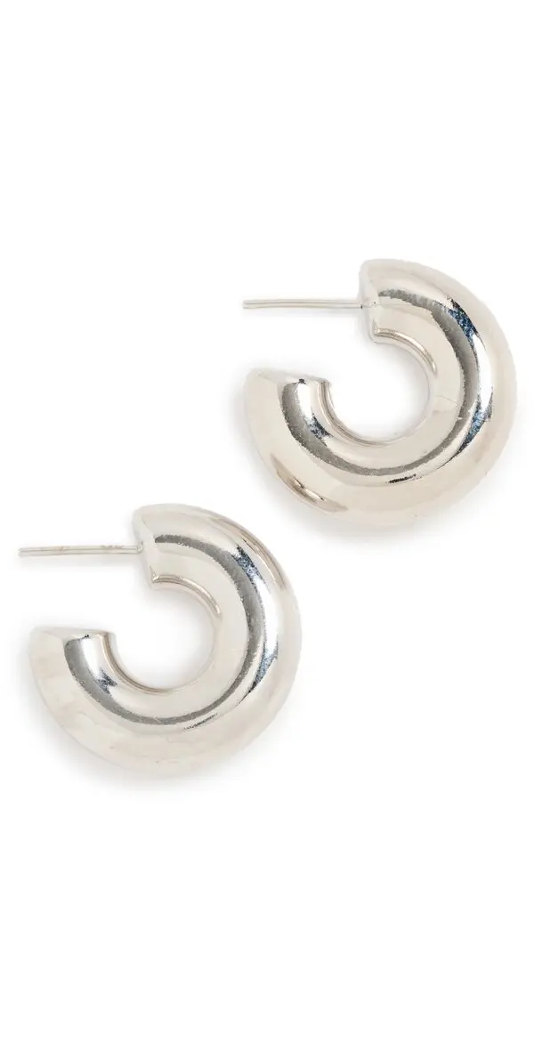 BY ADINA EDEN Bubble Hoop Earrings - Silver
