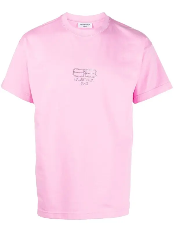 Balenciaga Bb Paris Icon T-Shirt In Pink - 35% Off