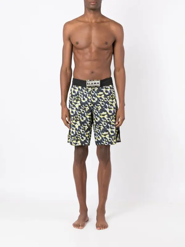 AMIR SLAMA Geometric-print Bermuda Shorts