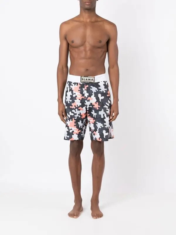 AMIR SLAMA Camouflage Print Bermuda Shorts - Multicolour