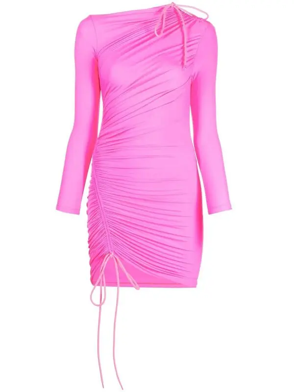 Balenciaga Draped Mini Dress - Pink