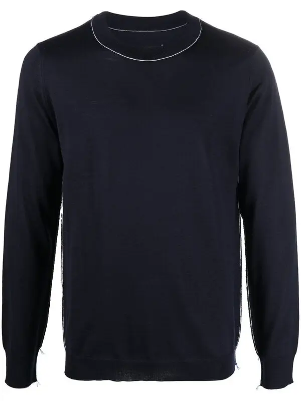 MAISON MARGIELA Work-in-progress Wool Jumper - Blue