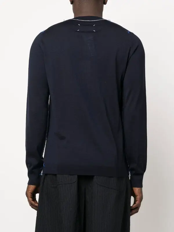 MAISON MARGIELA Work-in-progress Wool Jumper - Blue