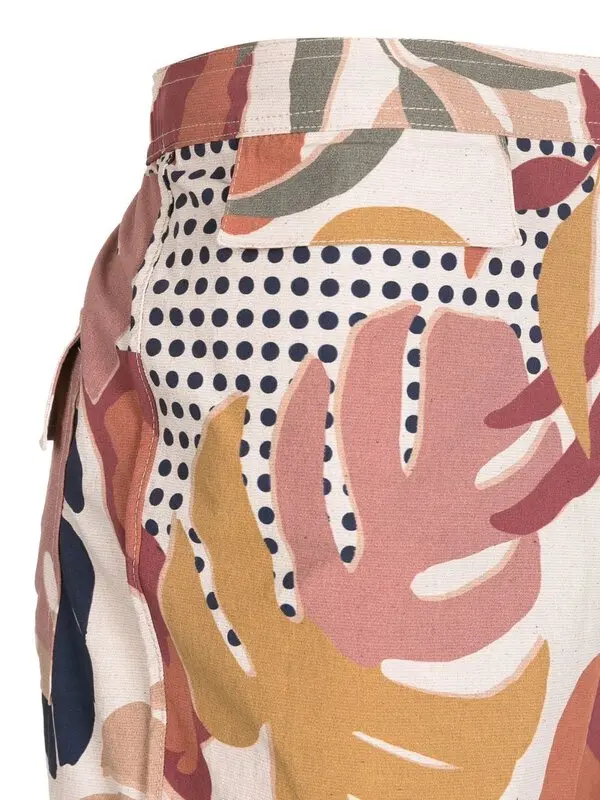 AMIR SLAMA Leaf-print Swim Shorts