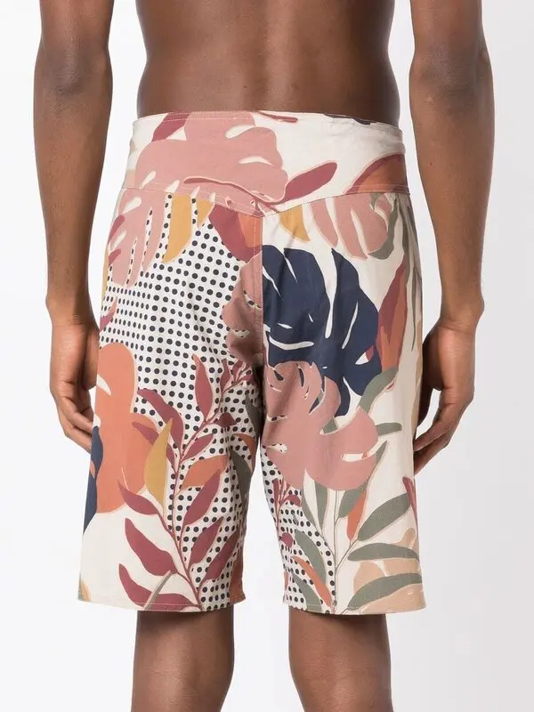 AMIR SLAMA Leaf-print Swim Shorts