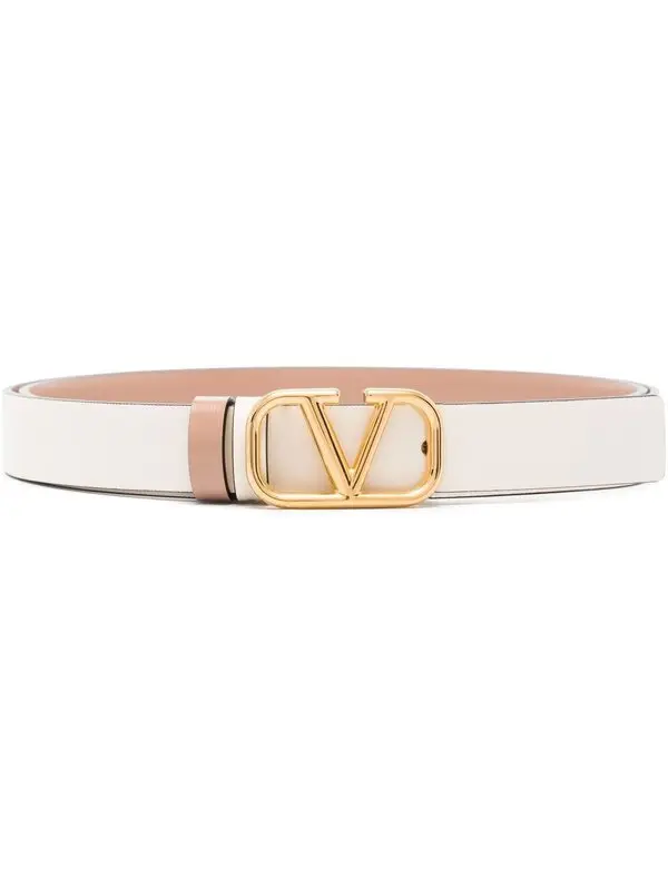 Valentino Garavani 20mm Vlogo Signature Reversible Belt - Neutrals