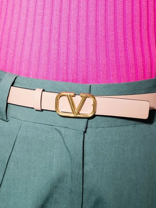 Valentino Garavani 20mm Vlogo Signature Reversible Belt - Neutrals