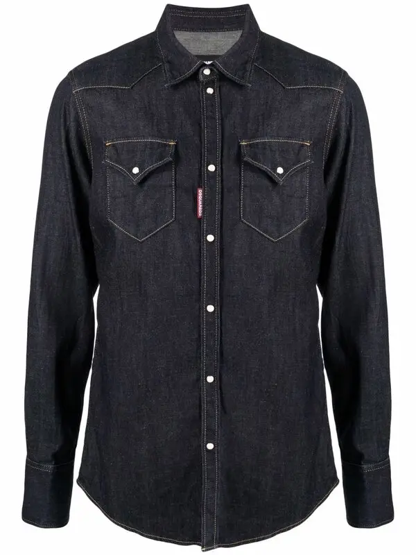 Dsquared2 Dark-wash Denim Shirt - Blue
