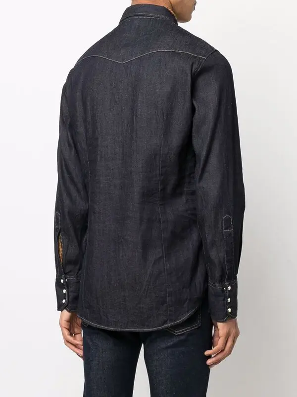 Dsquared2 Dark-wash Denim Shirt - Blue