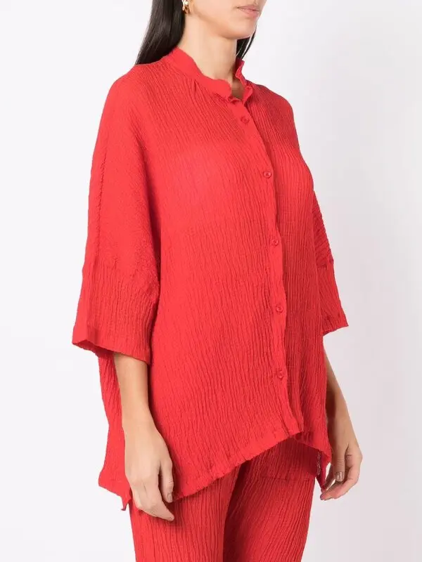 AMIR SLAMA Crinkled-finish Silk Shirt
