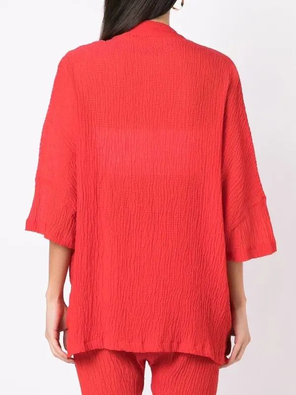AMIR SLAMA Crinkled-finish Silk Shirt
