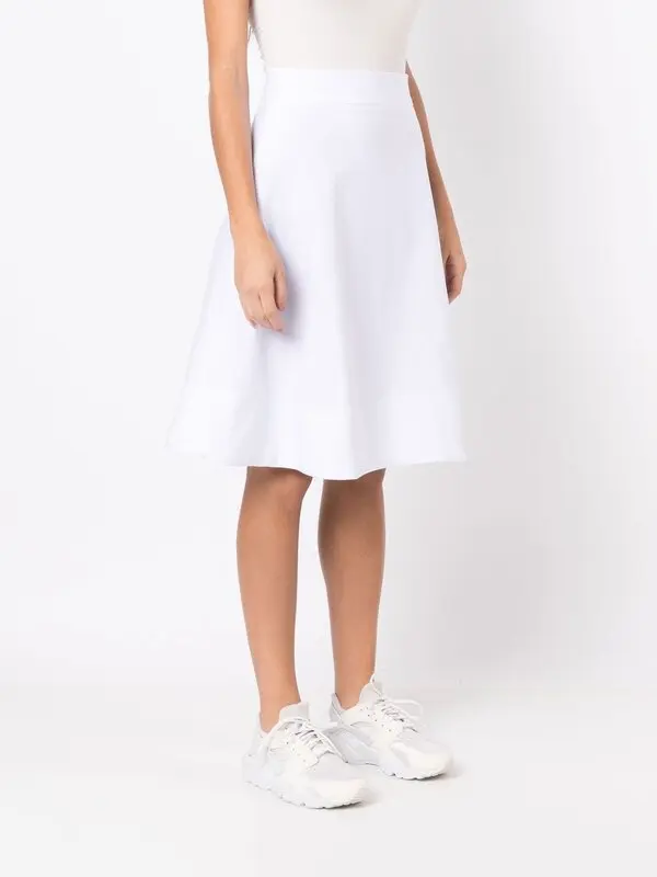 AMIR SLAMA High-waist Midi Skirt - White