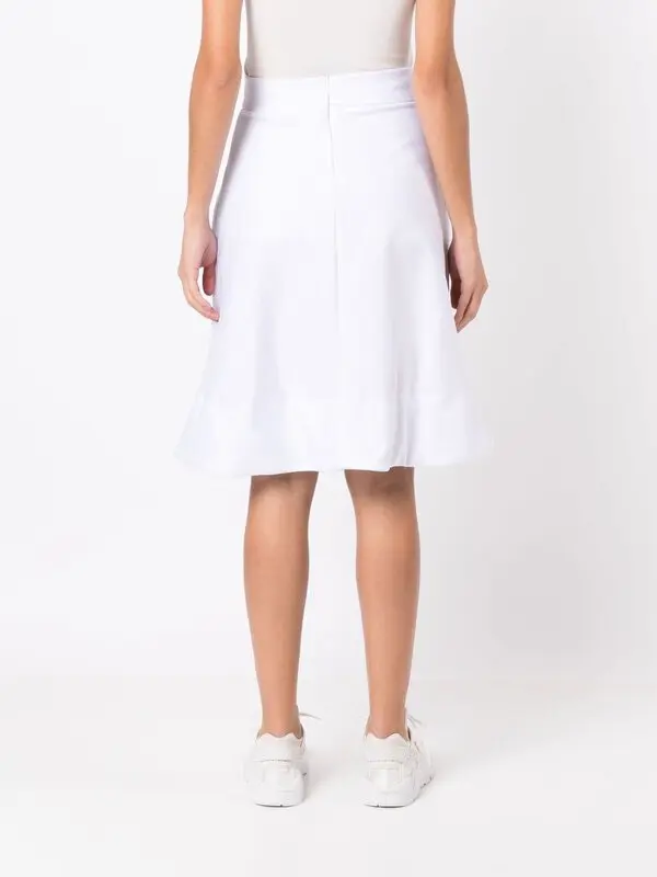 AMIR SLAMA High-waist Midi Skirt - White