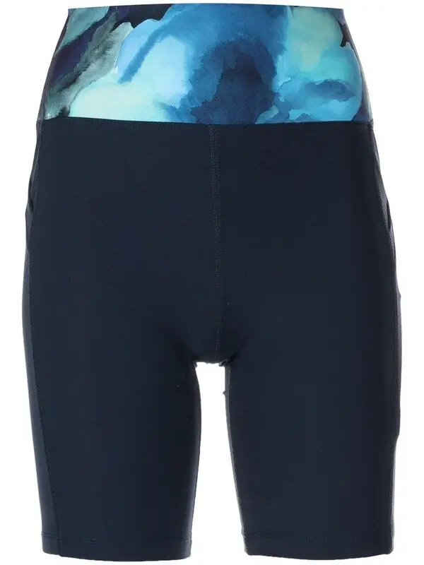 Marchesa Abstract-pattern Cycling Shorts - Blue